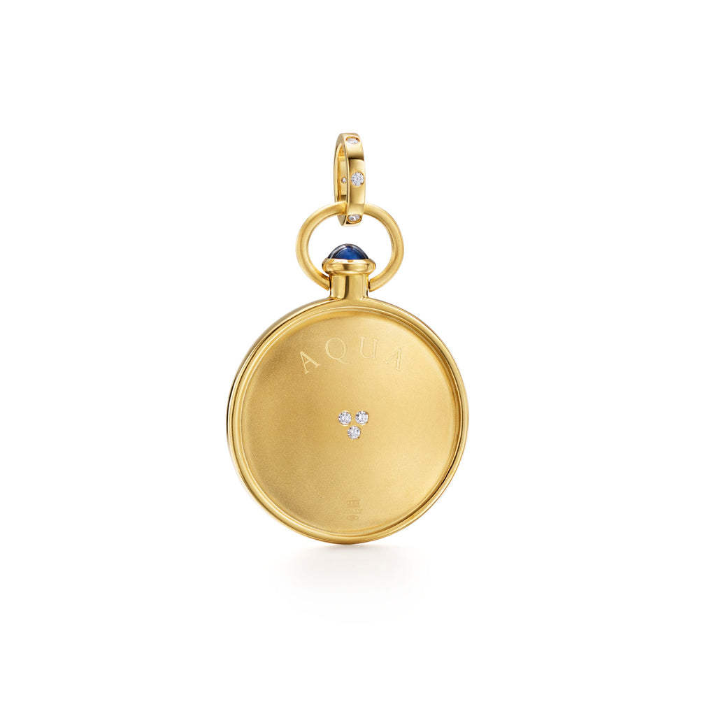 18K Blue Sapphire Dolphin Pendant – Temple St. Clair