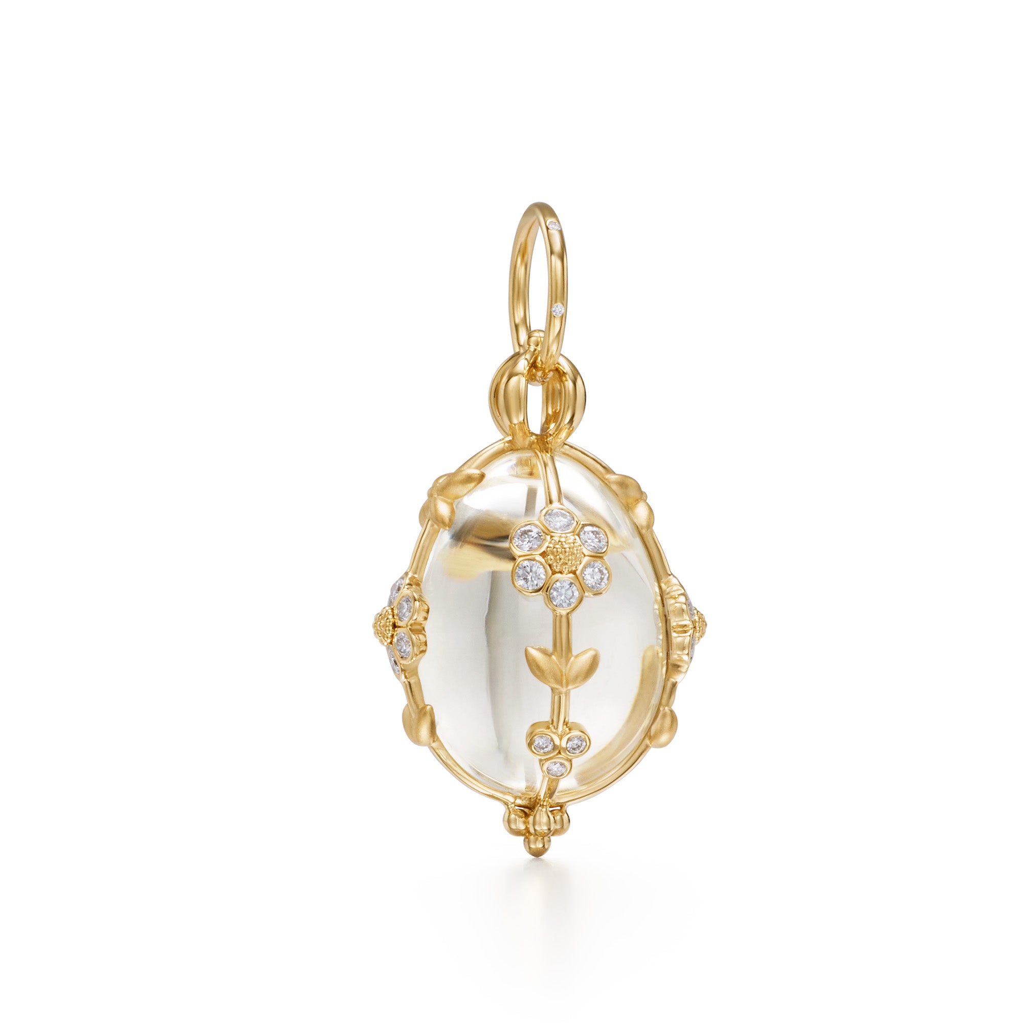 18K Diamond Fiori Rock Crystal Amulet – Temple St. Clair