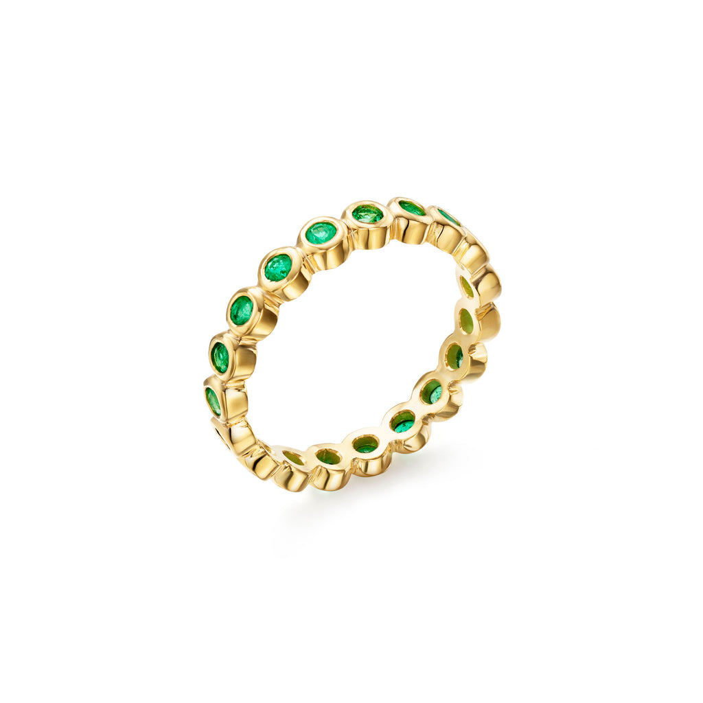 18K Emerald Eternity Ring – Temple St. Clair