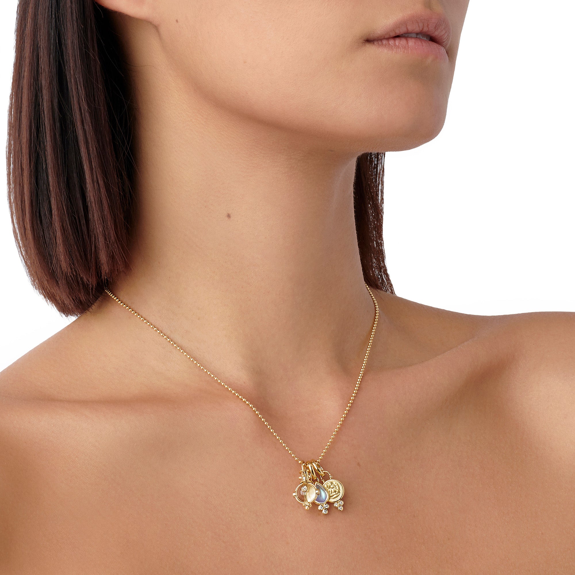 18K Signature Charm Necklace – Temple St. Clair