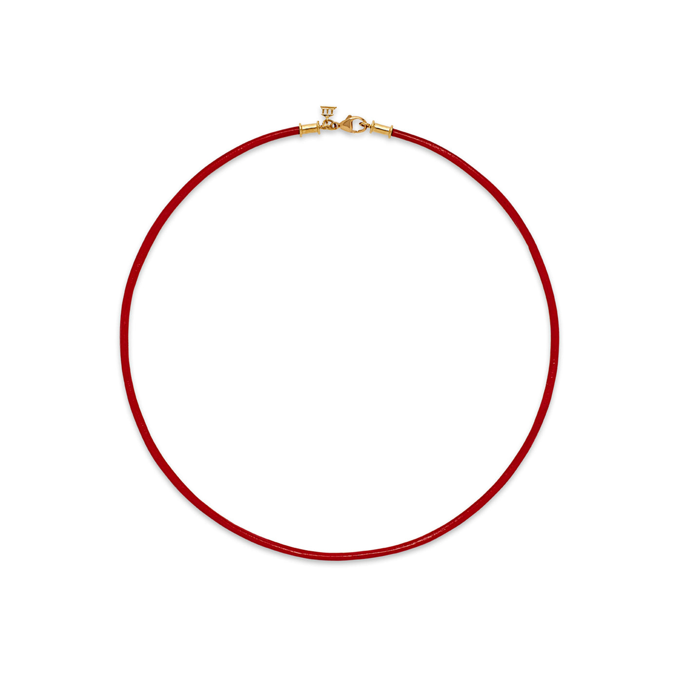 Red leather necklace store