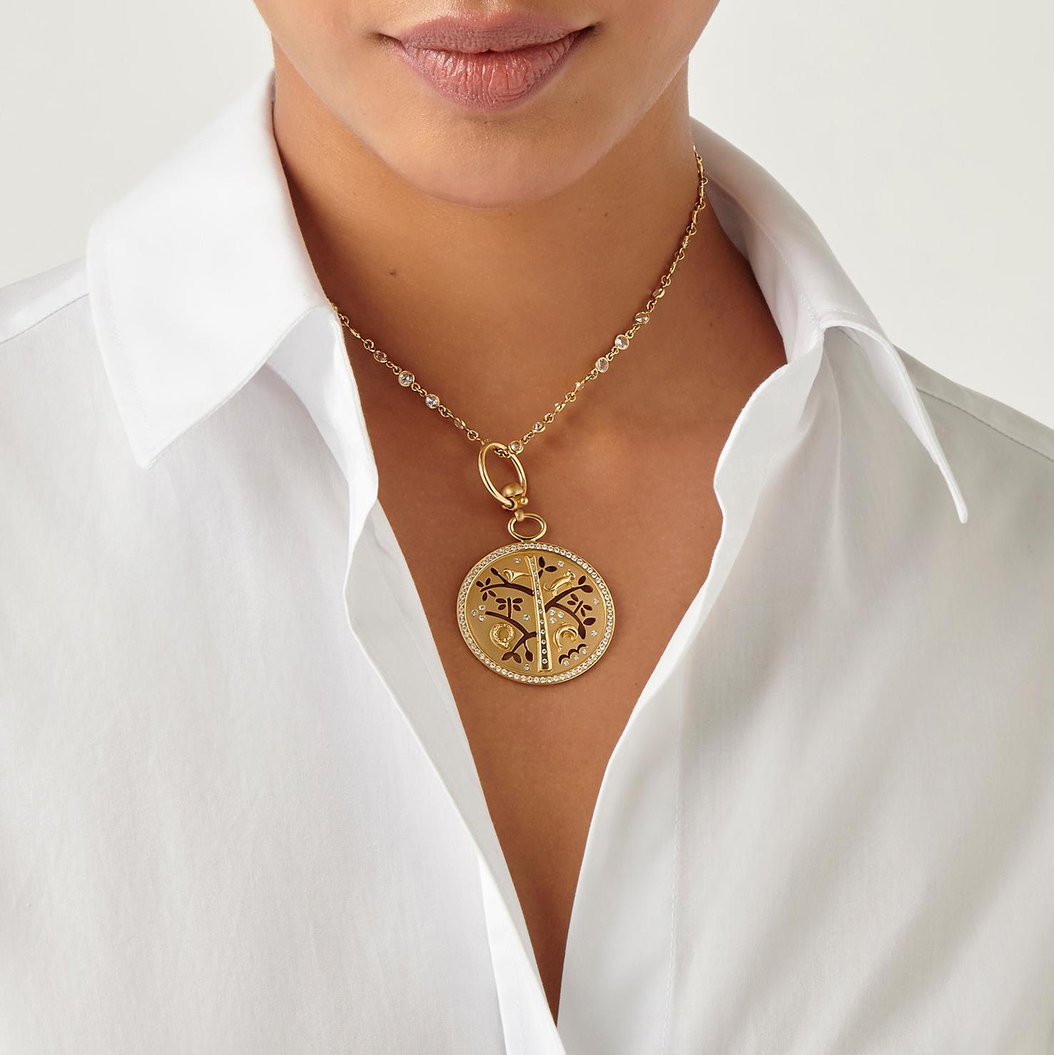 18K Small Tree of Life Pendant – Temple St. Clair