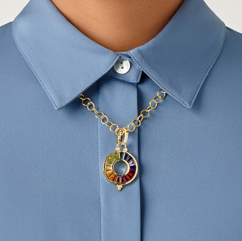 18K Color Wheel Pendant – Temple St. Clair